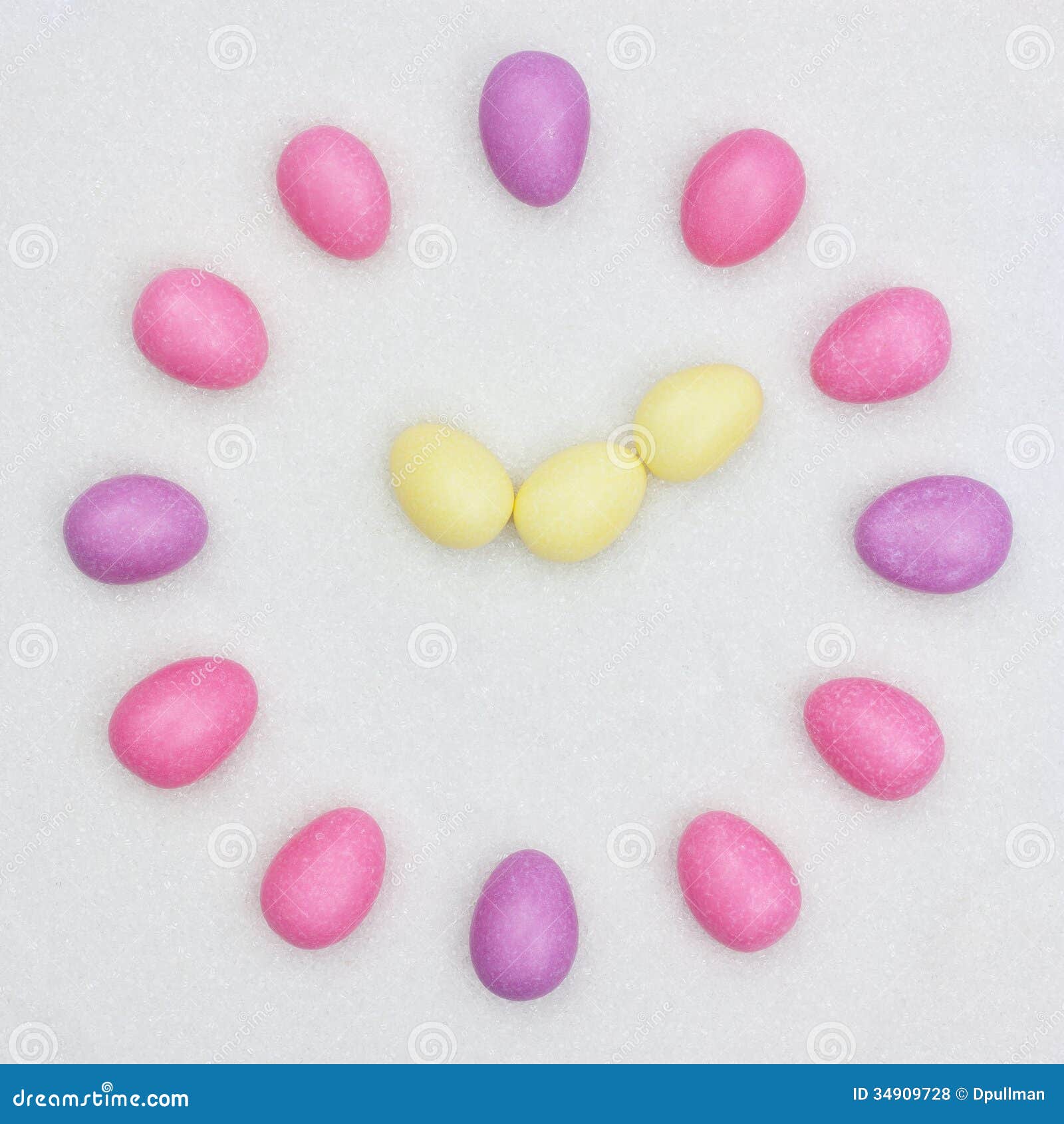 Candy Clock Face stock photo. Image of easter, flavor - 34909728