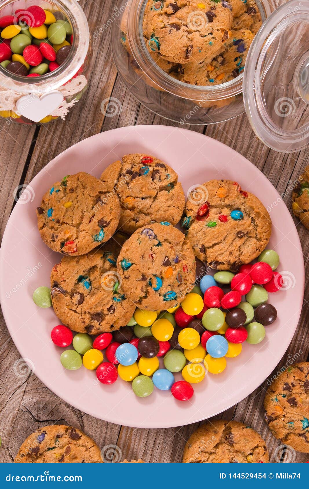 Candy Coated Chocolate Cookies. Stock Photo - Image of crispy, culinary ...