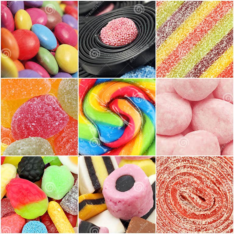Candy Collage stock image. Image of choice, candy, detail - 27596367
