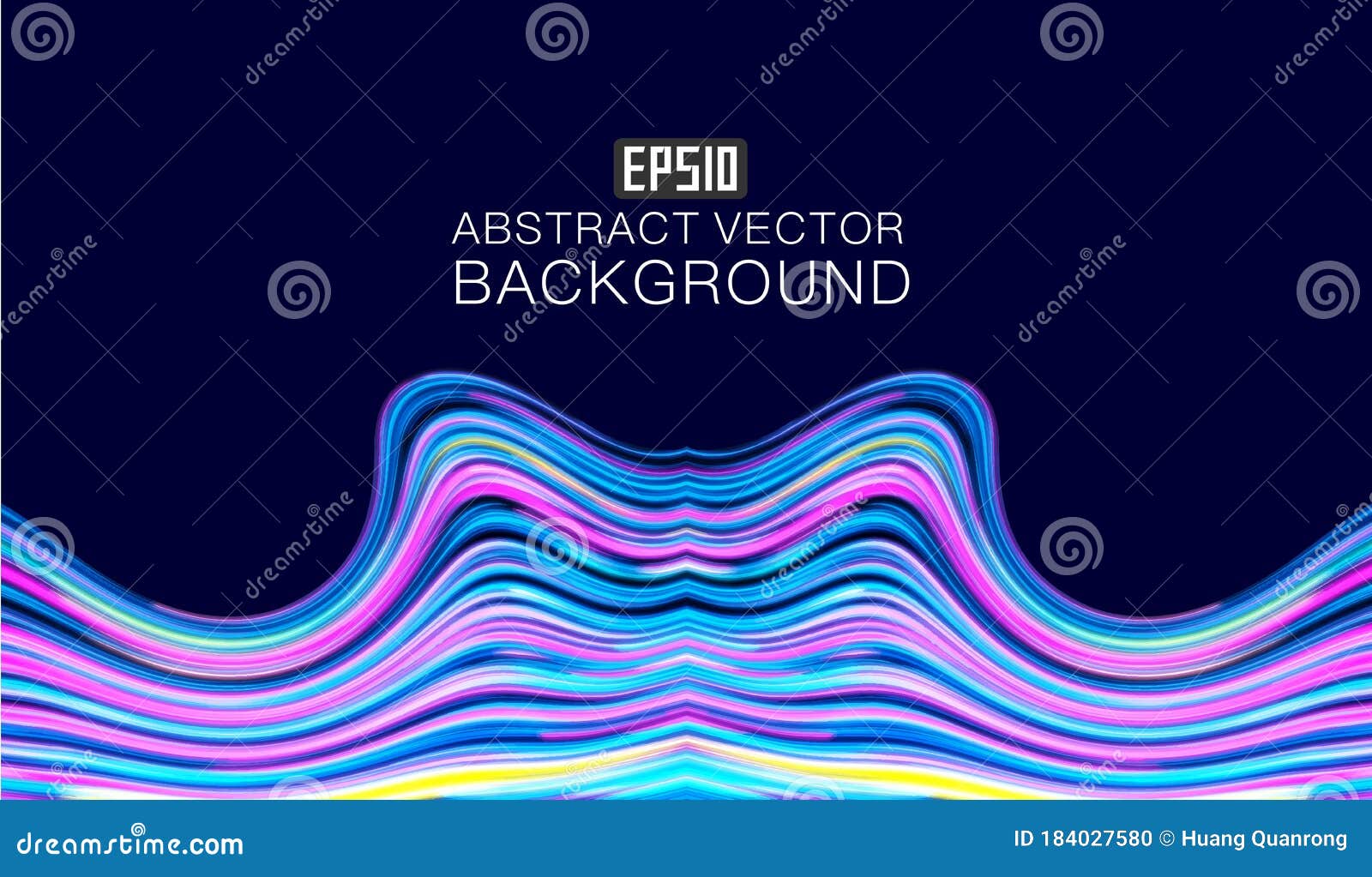 Candy Colored Glowing Ribbons, Smooth Curves Abstract Texture ...