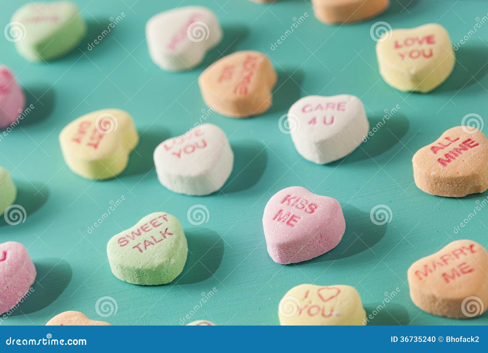 Candy Conversation Hearts for Valentine S Day Stock Photo - Image of ...