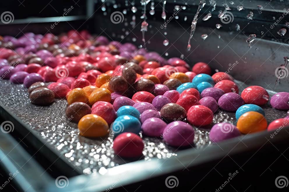 Candy Cooling Process on a Steel Tabletop Stock Image - Image of ...