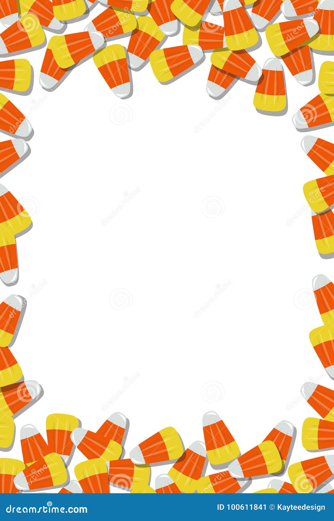 Candy Corn Frame Background Horizontal Vector Illustration 1 Stock ...