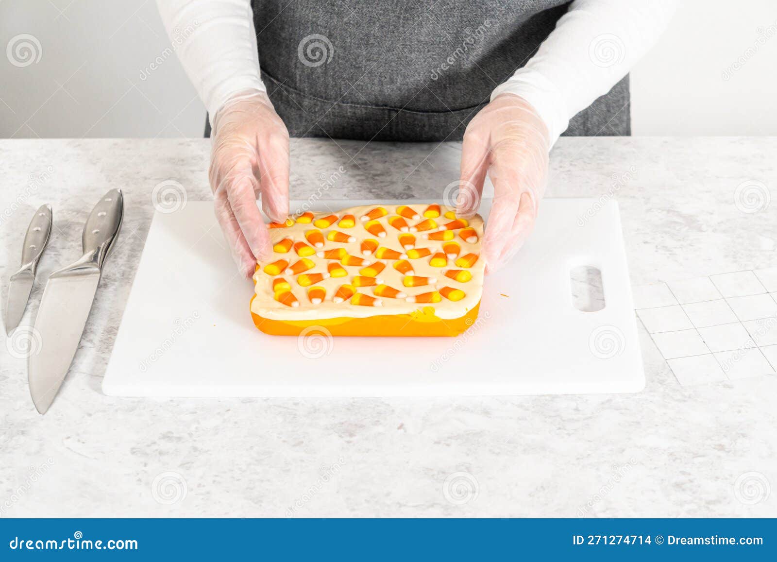 Candy corn fudge stock photo. Image of traditional, candy - 271274714