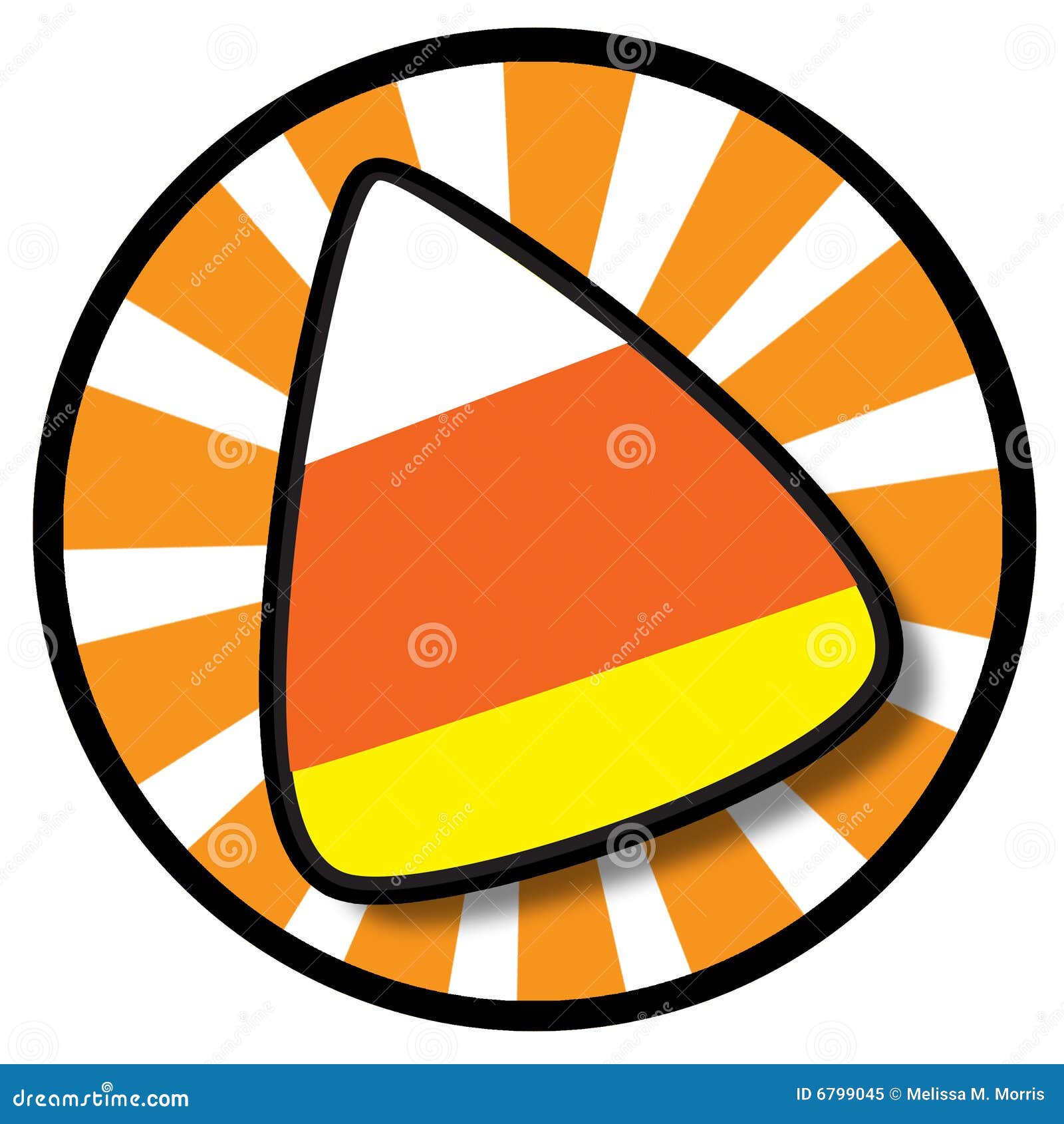 Candy Corn Icon stock illustration. Illustration of beams - 6799045