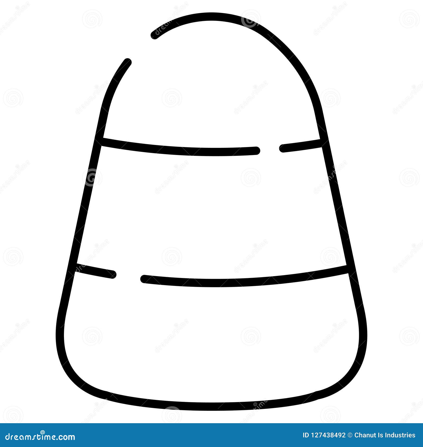 Candy Corn Line Illustration Stock Vector - Illustration of trick ...