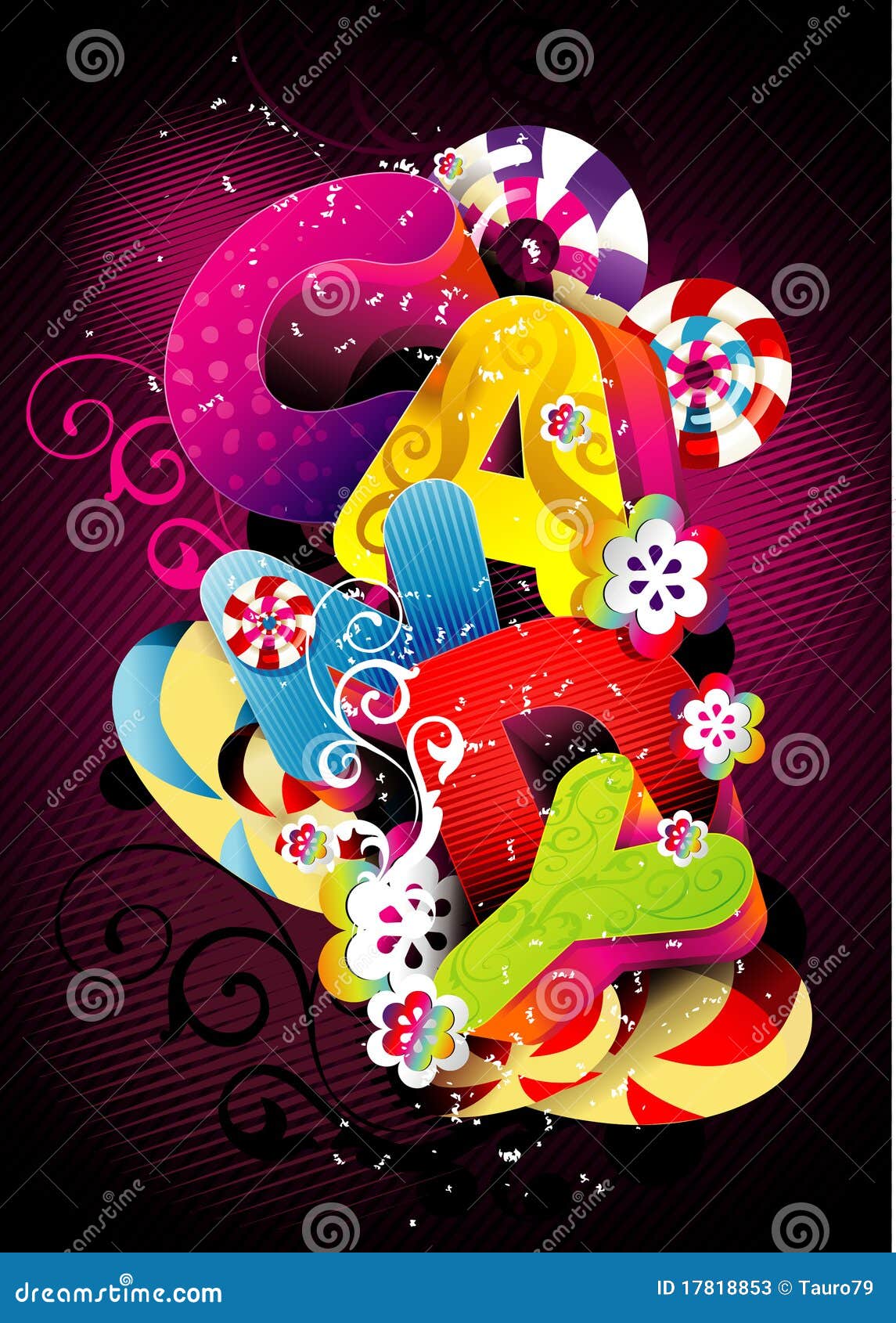 Candy design stock vector. Illustration of ribbon, abstract - 17818853