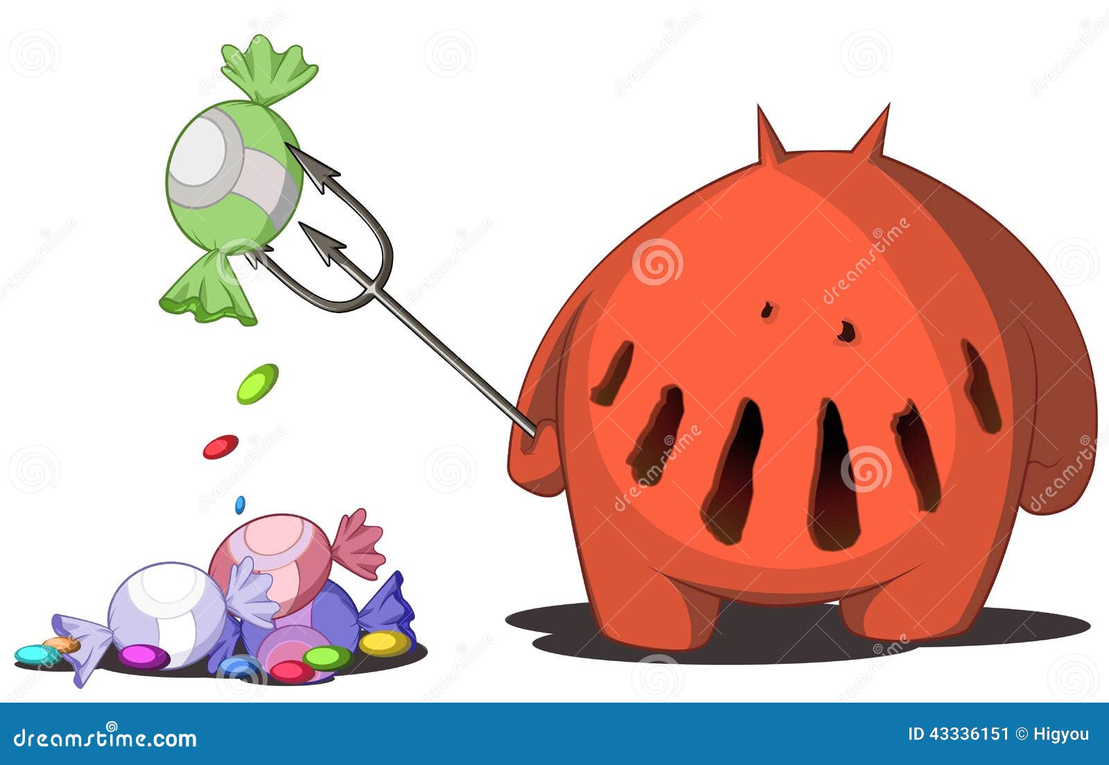 Candy Devil stock vector. Illustration of food, design - 43336151