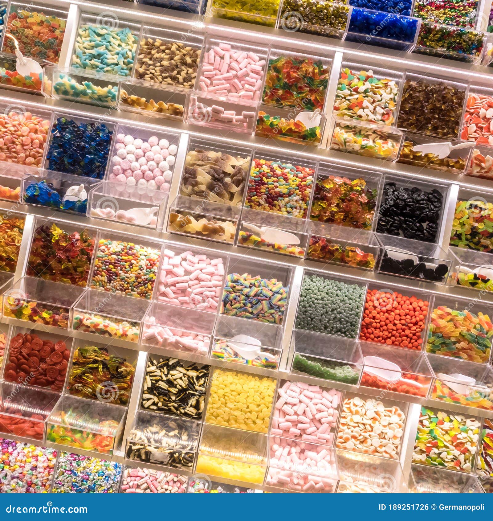 Candy display stock photo. Image of colorful, pastry - 189251726