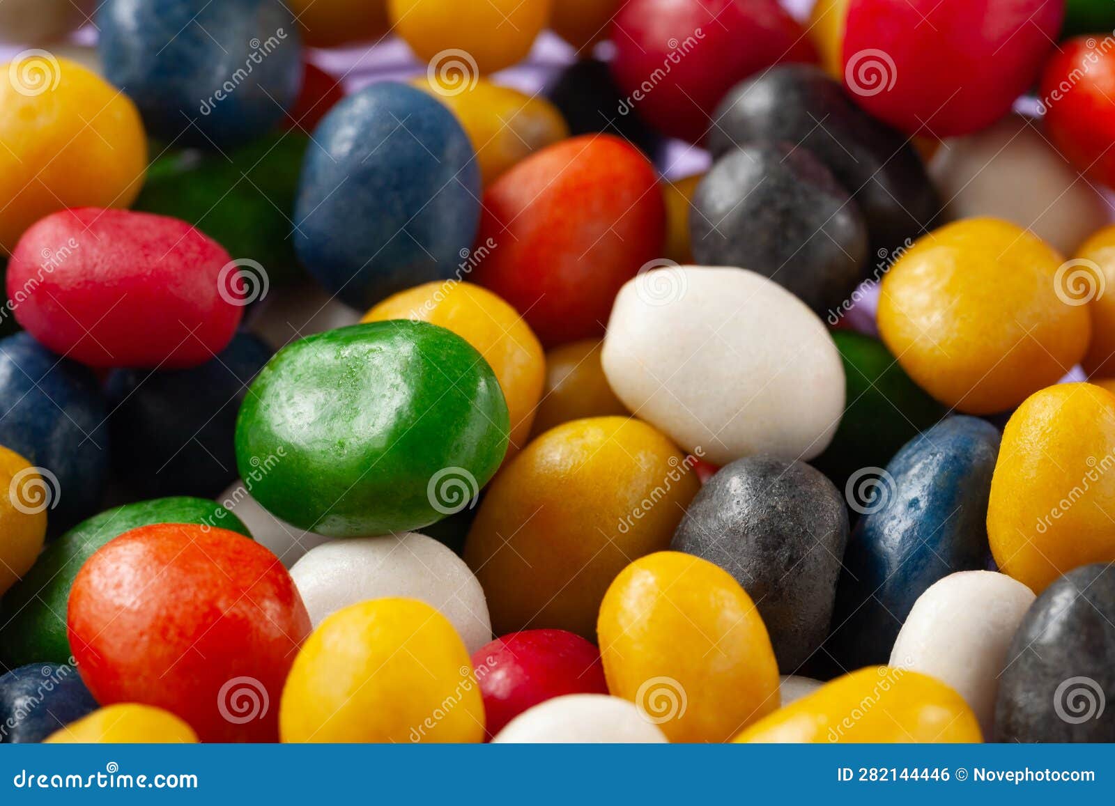 Candy Dragee Close-up. Lots of Multi-colored Dragee Candies for the ...