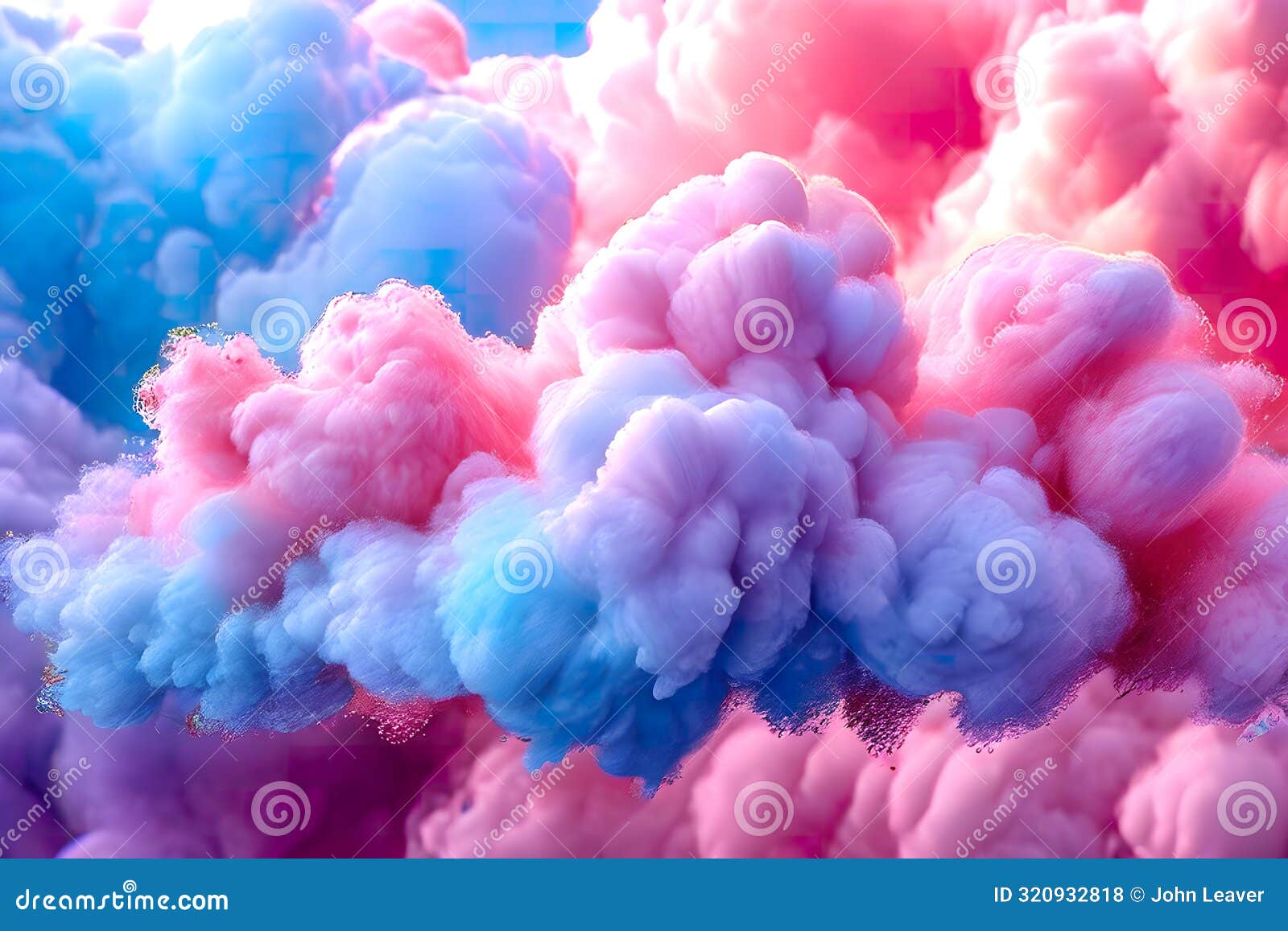 AI Generated Candy Dream: A Mesmerising Sky With Pink Fluffy Clouds ...