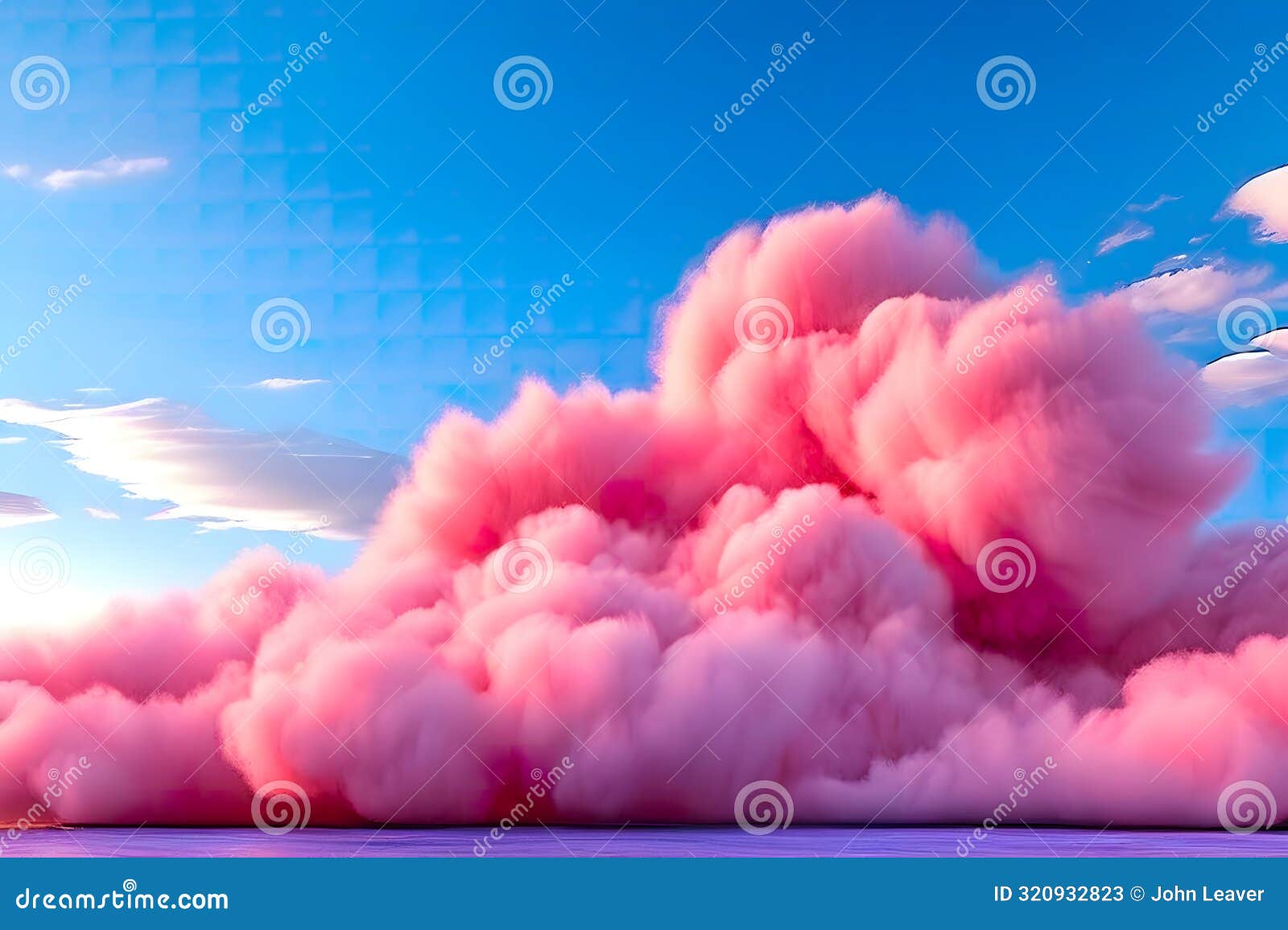AI Generated Candy Dream: a Mesmerising Sky with Pink Fluffy Clouds ...