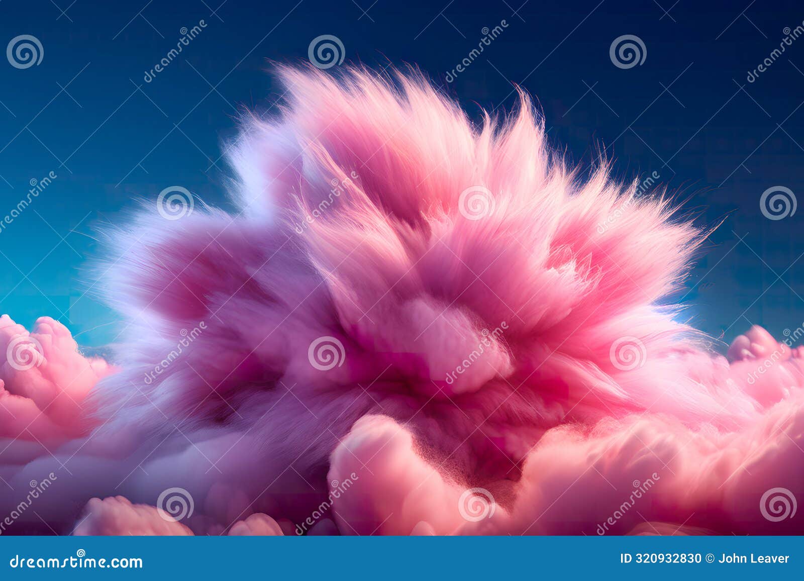 AI Generated Candy Dream: A Mesmerising Sky With Pink Fluffy Clouds ...