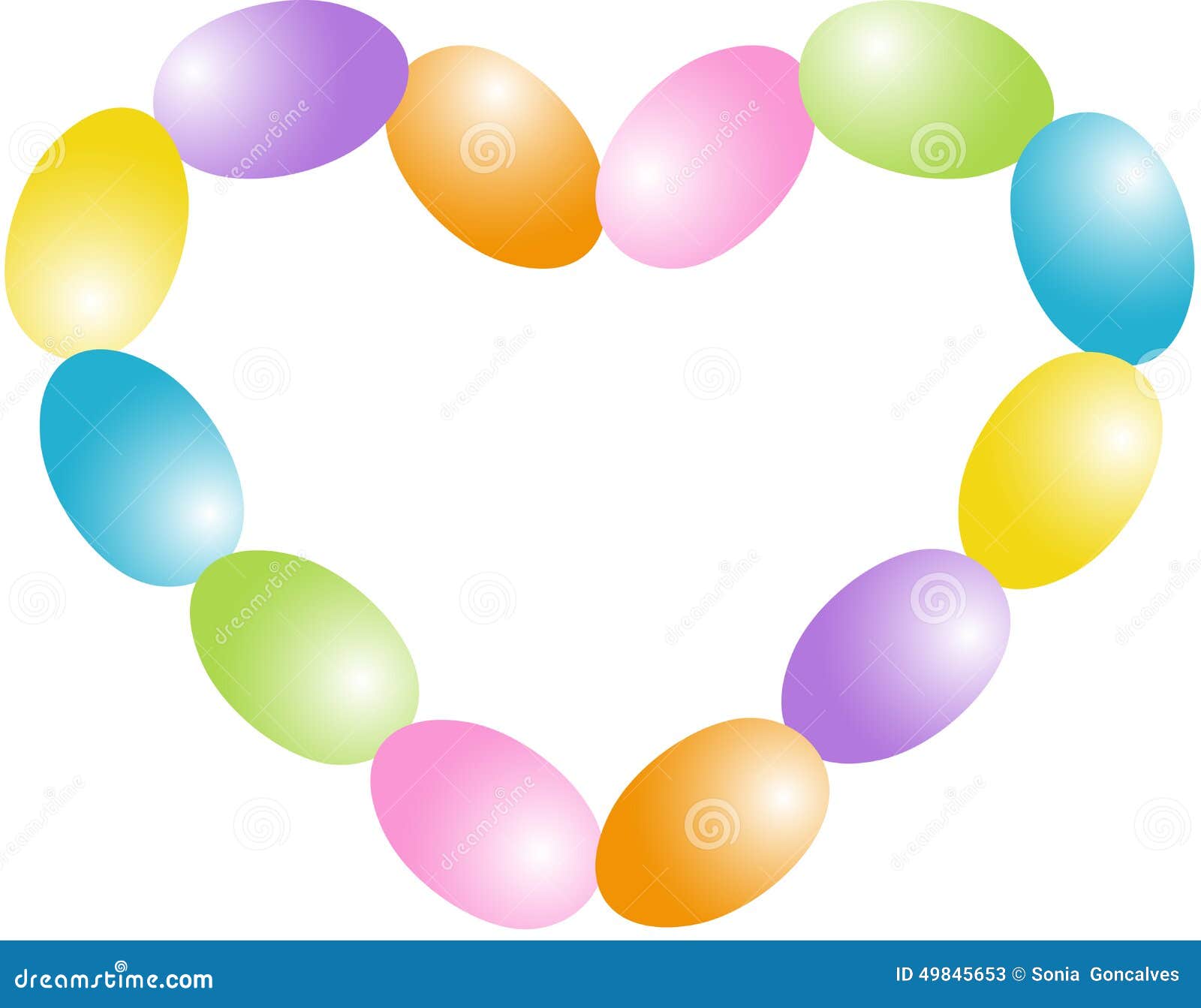 Candy Easter Egg Heart Shape Stock Vector - Illustration of sweet ...