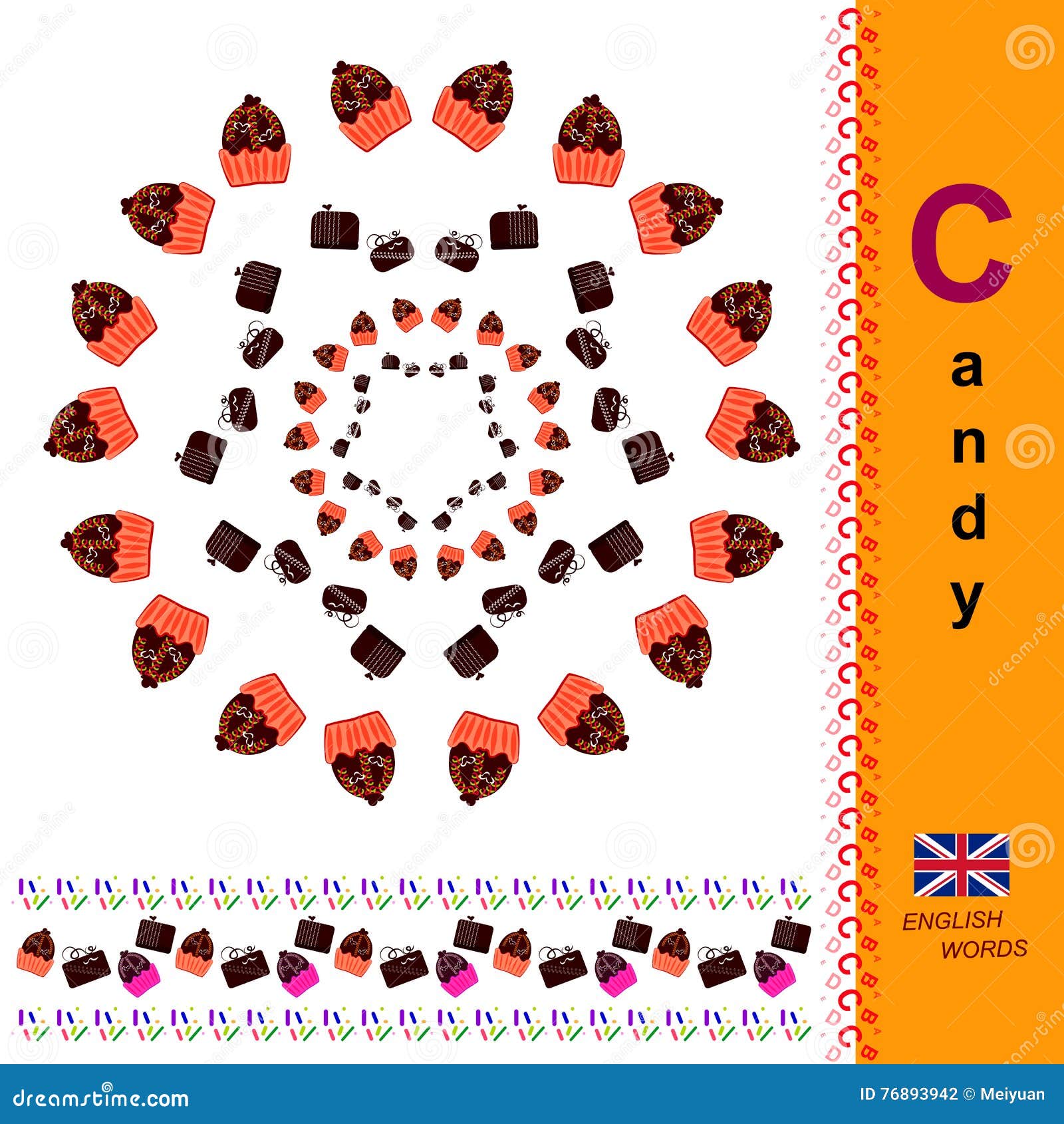 Candy. English Alphabet. Abc Stock Vector - Illustration of font ...