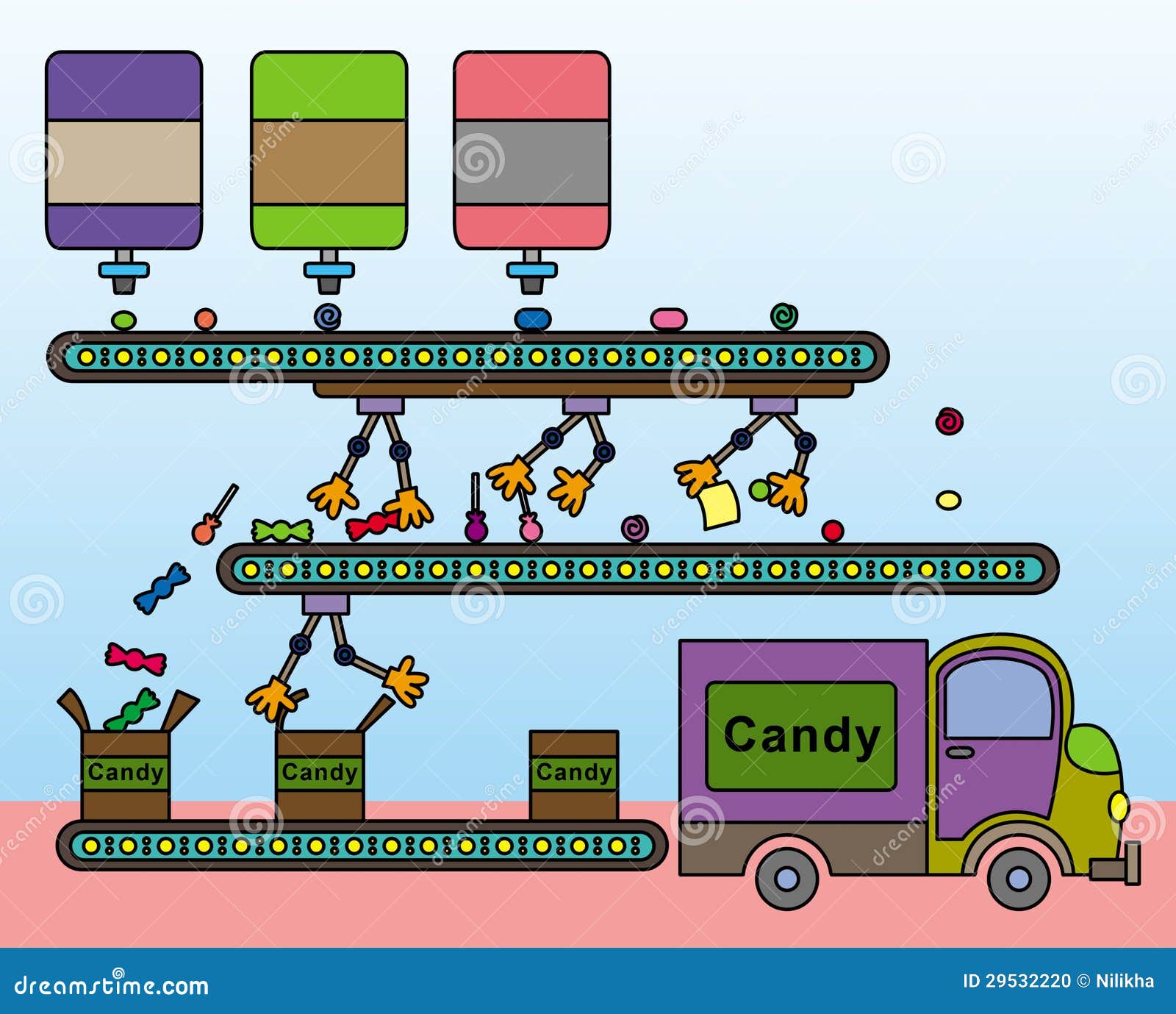 Candy factory stock illustration. Illustration of lolly - 29532220