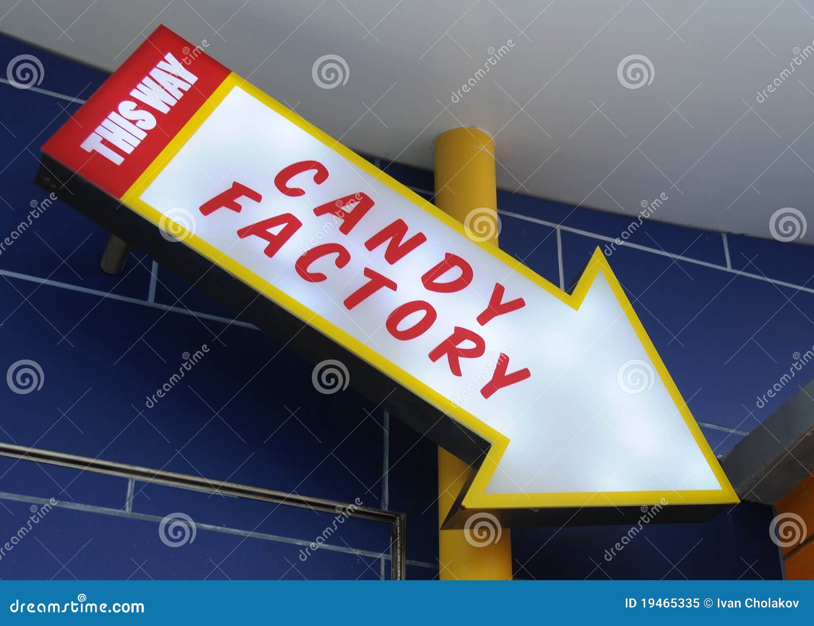 Candy factory sign stock image. Image of direction, candy - 19465335