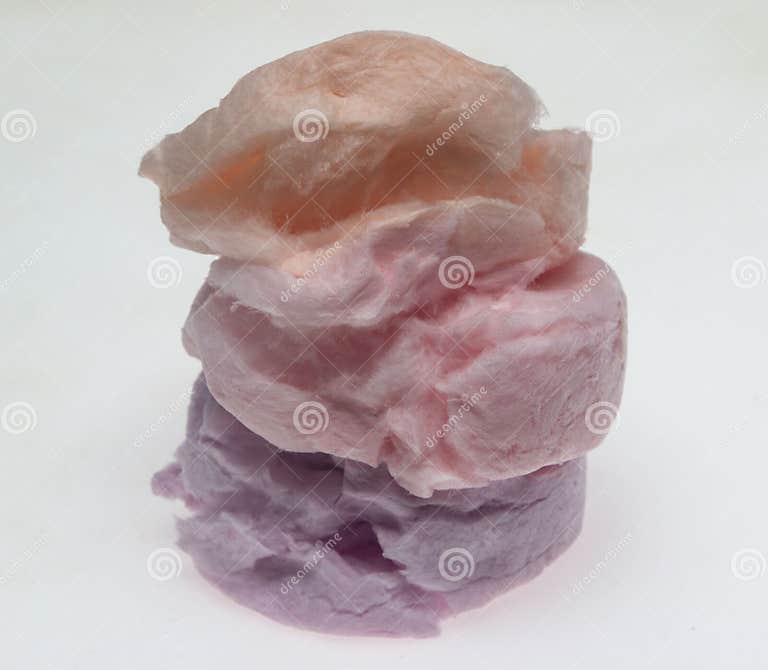 Candy Floss on a White Background Stock Image - Image of sweet, sugar ...