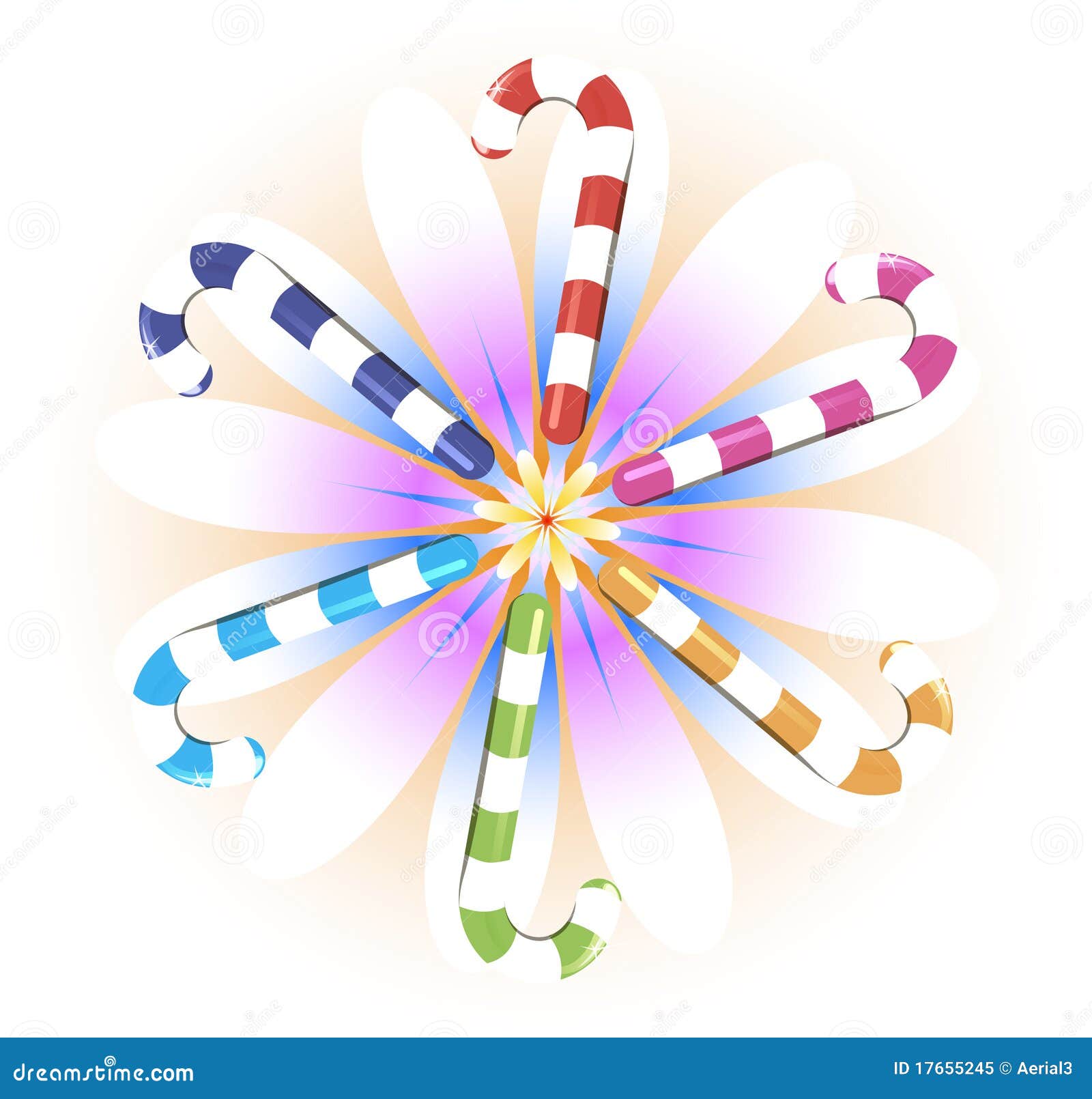Candy flower stock vector. Illustration of green, scene - 17655245