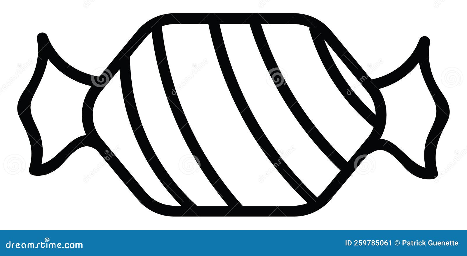 Candy with Fun Decorated Wrapper, Icon Stock Vector - Illustration of ...