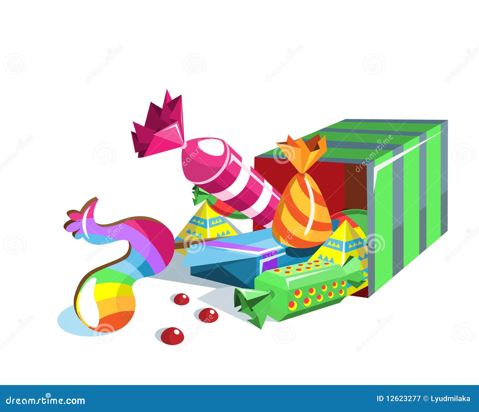 Candy gift stock vector. Illustration of holiday, sweet - 12623277