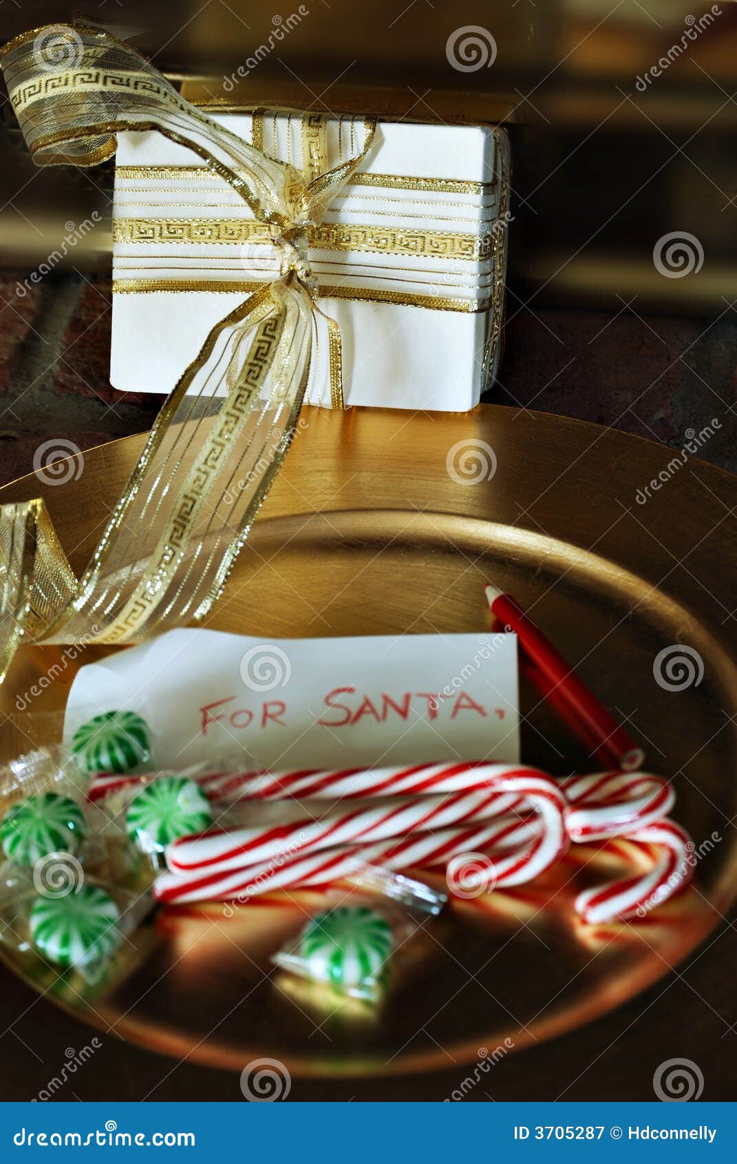 Candy and Gift for Santa Claus Stock Image - Image of xmas, peppermint ...