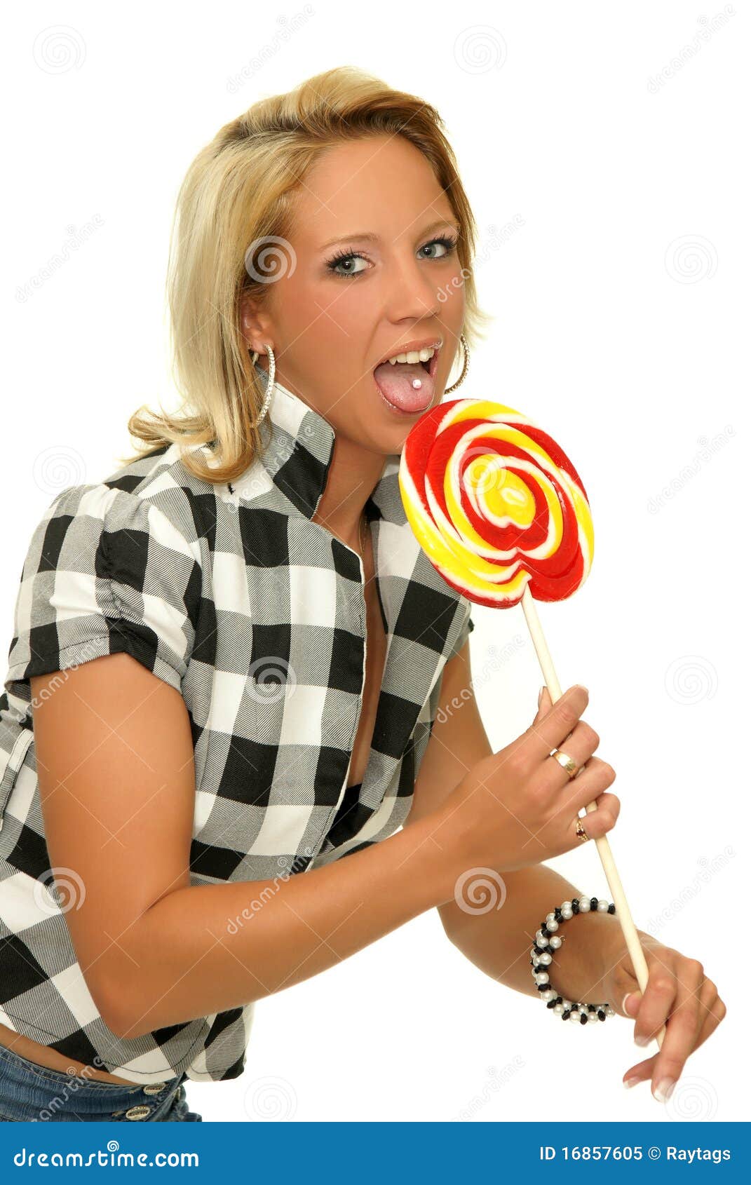 Candy girl stock image. Image of portrait, colorful, dental - 16857605