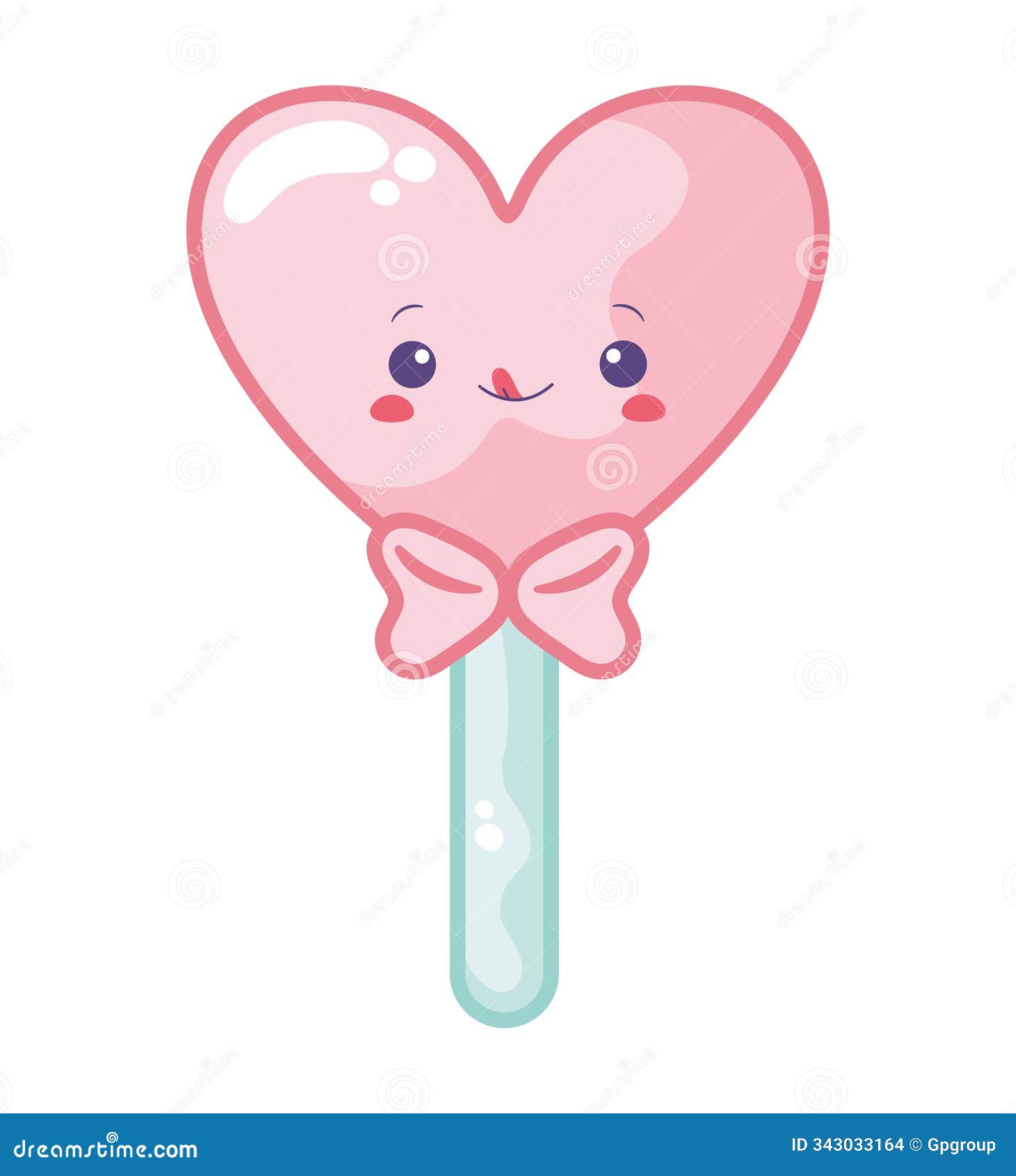 Candy heart cartoon kawaii stock illustration. Illustration of funny ...