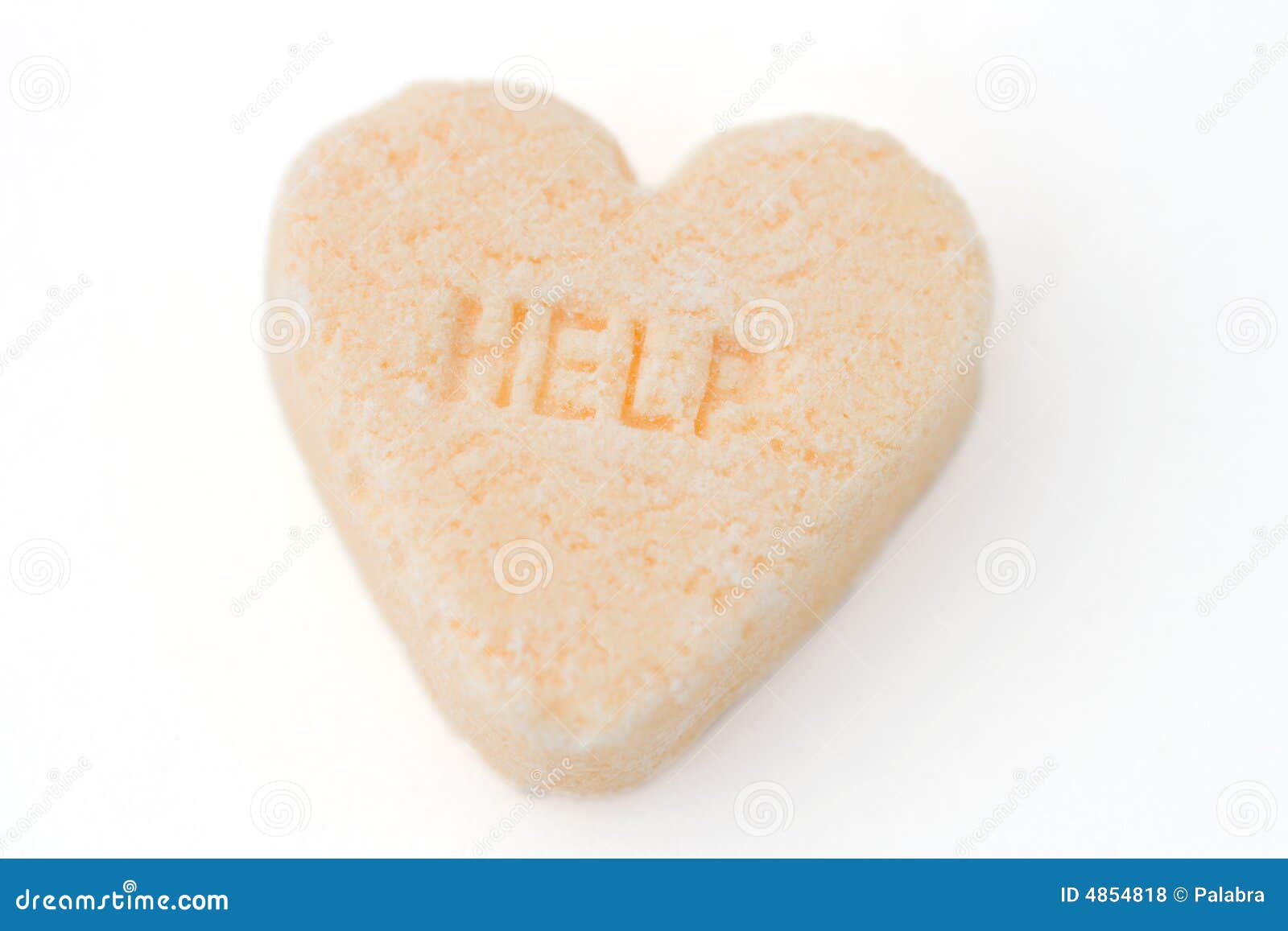 Candy Heart HELP stock photo. Image of isolated, film - 4854818