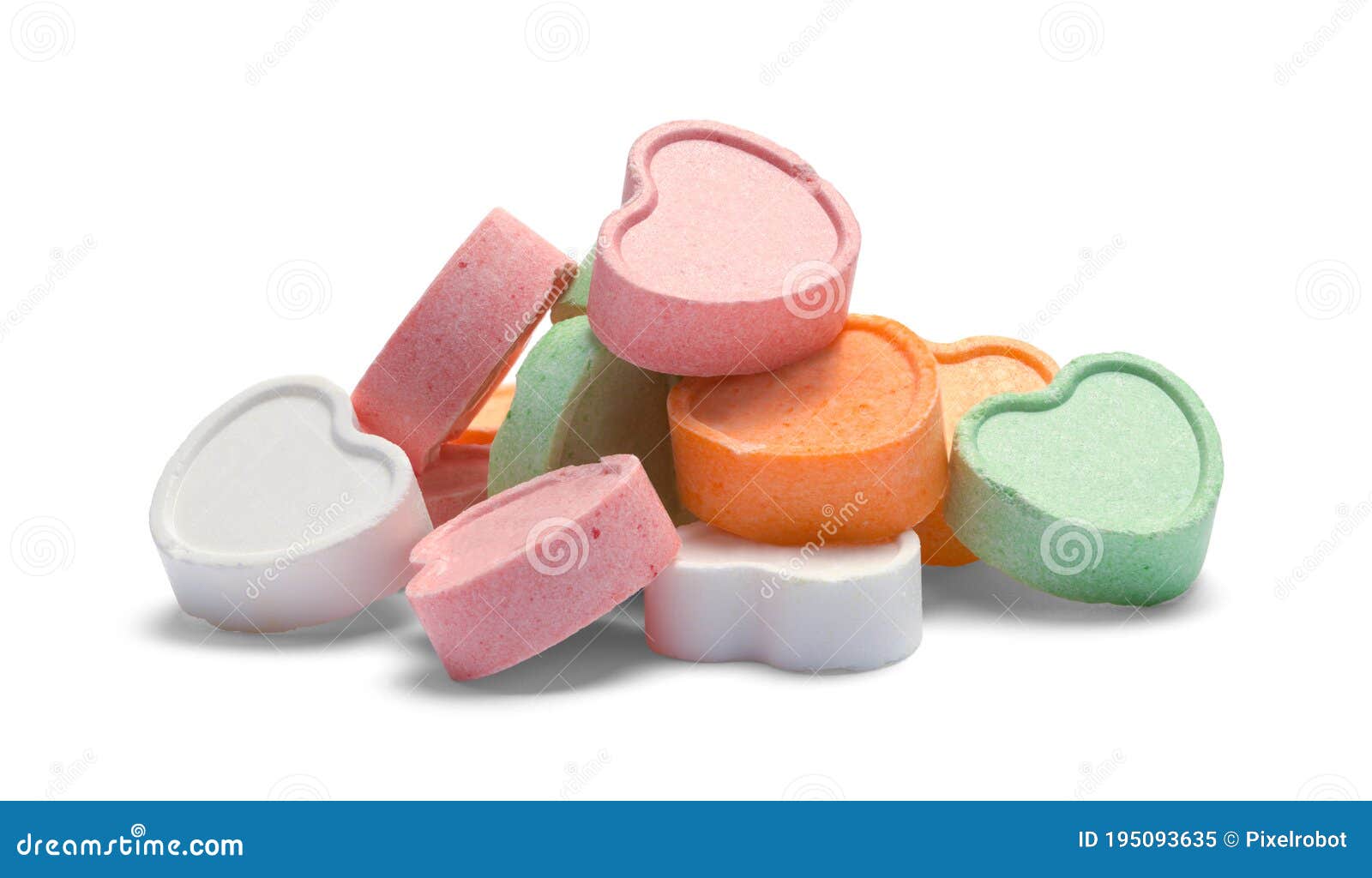 Candy Heart Pile stock image. Image of heap, blank, space - 195093635