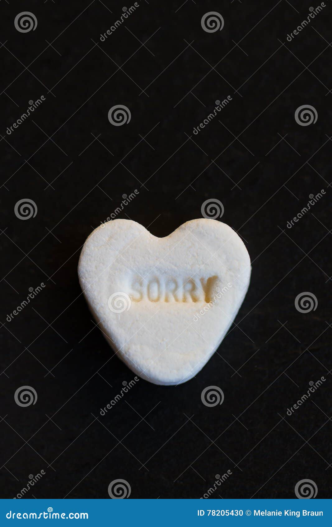 Candy Heart with sorry stock photo. Image of retro, sweets - 78205430