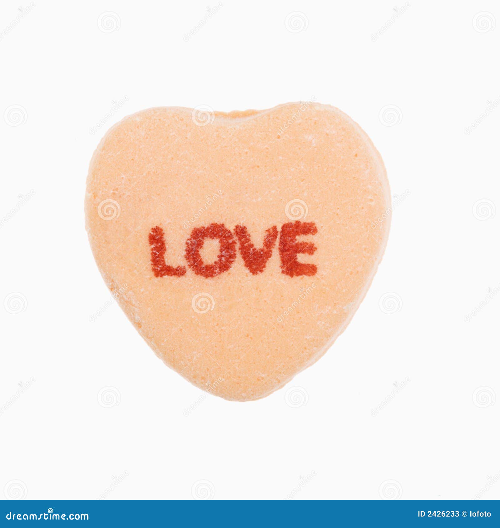 Candy heart on white. editorial stock photo. Image of orange - 2426233