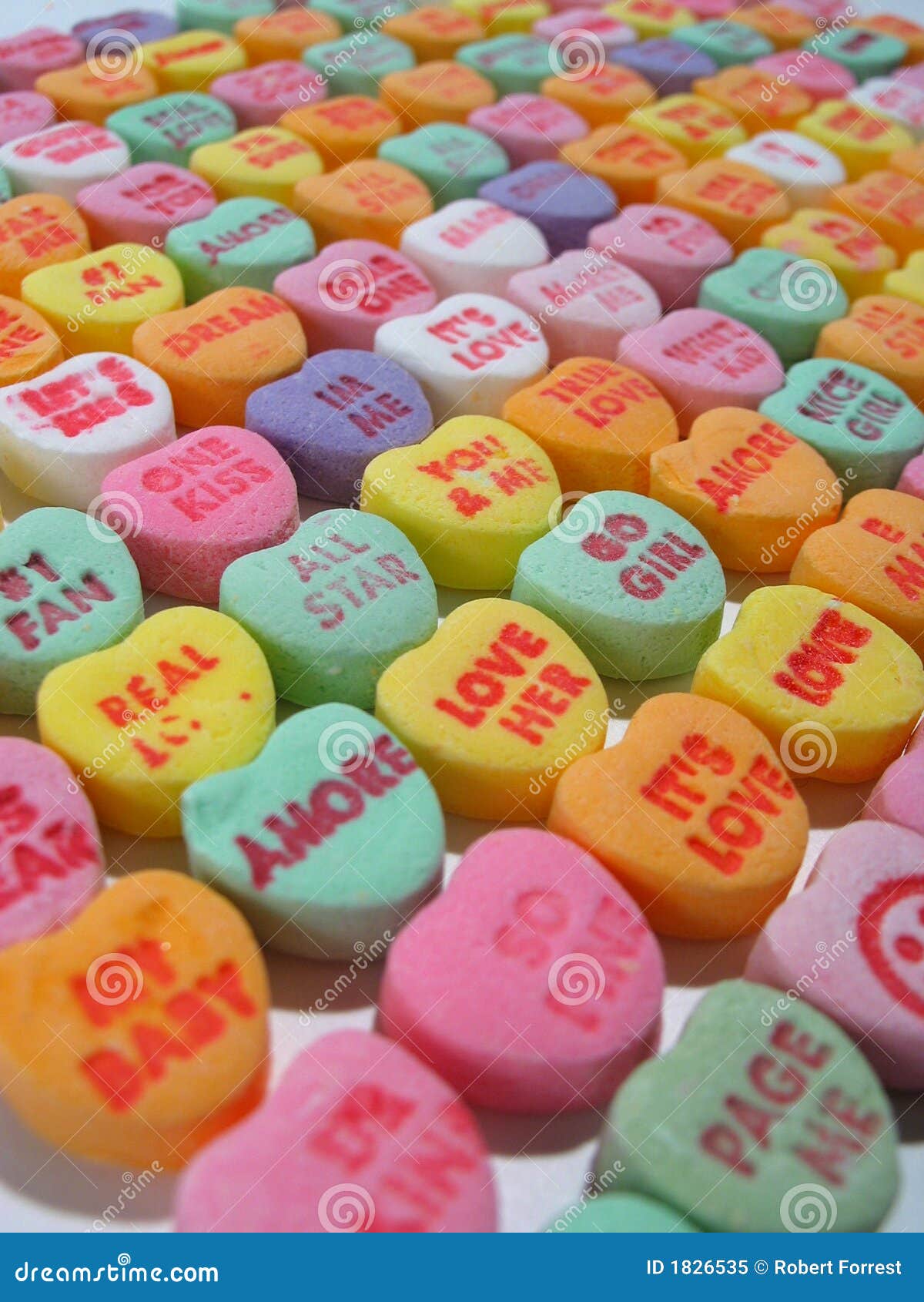 Candy Hearts Forever stock image. Image of february, amore - 1826535