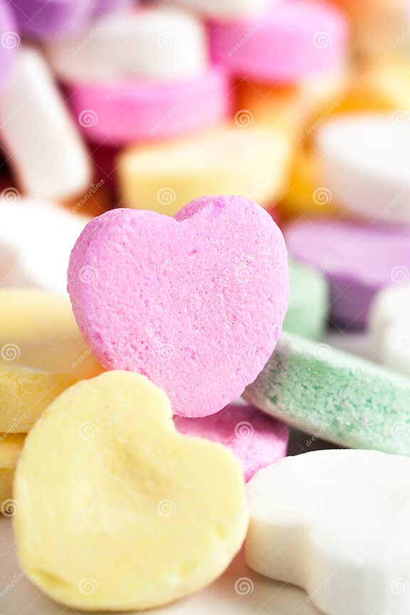 Candy Hearts stock image. Image of yellow, purple, heart - 50018063