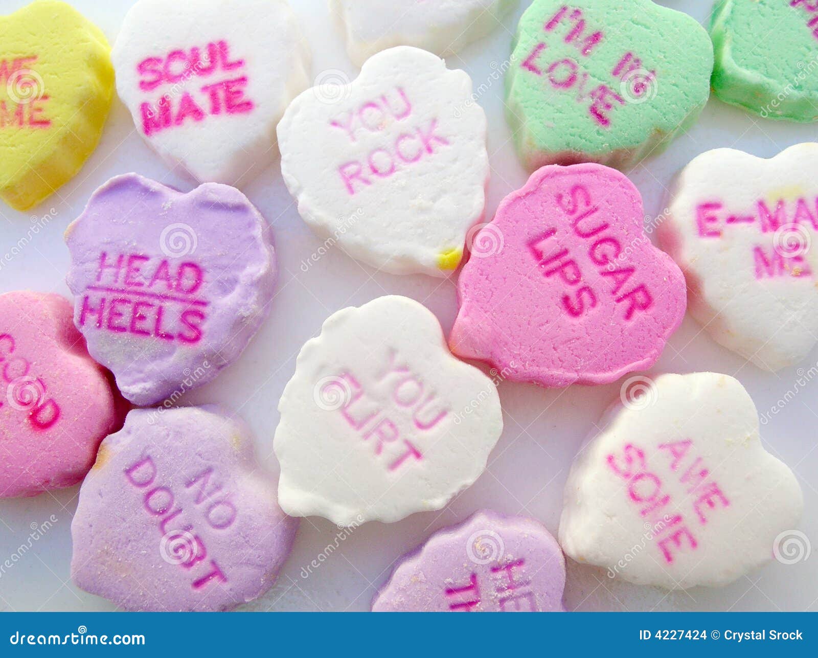 Candy Hearts Scattered stock photo. Image of sweets, valentine - 4227424