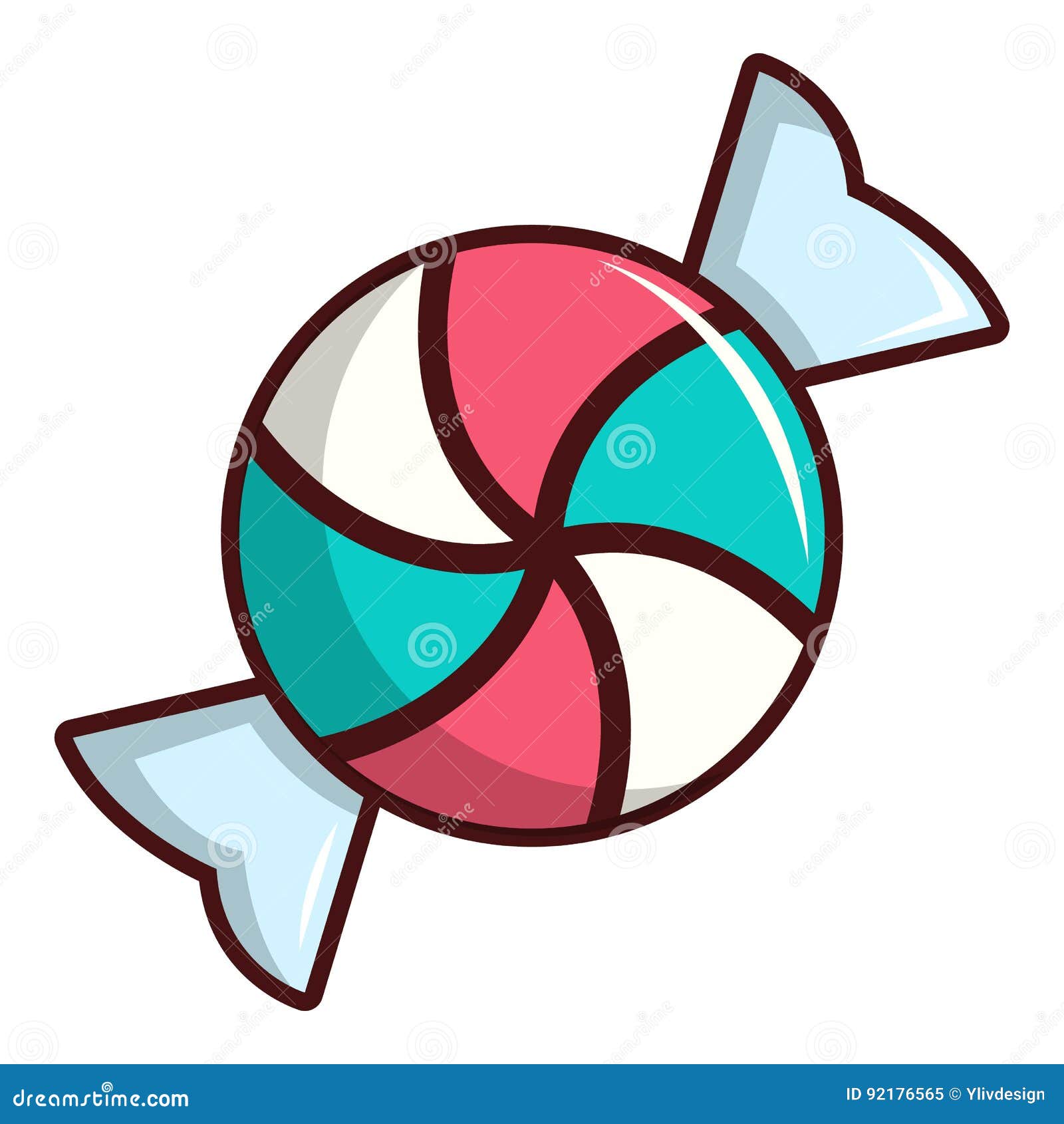 Candy icon, cartoon style stock vector. Illustration of foil - 92176565