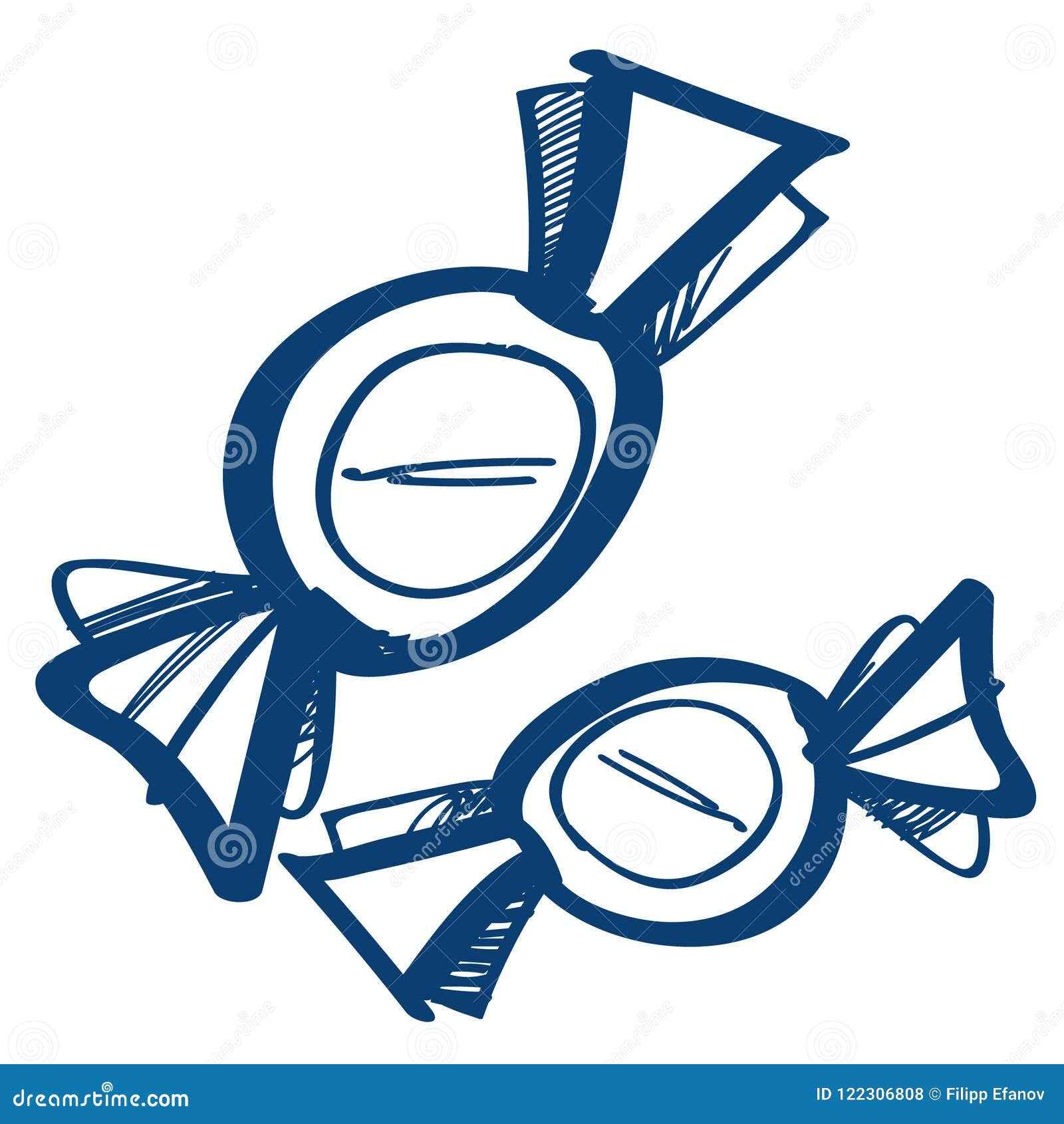 Candy Icon. Design Elements in Hand Drawn Style Stock Vector ...