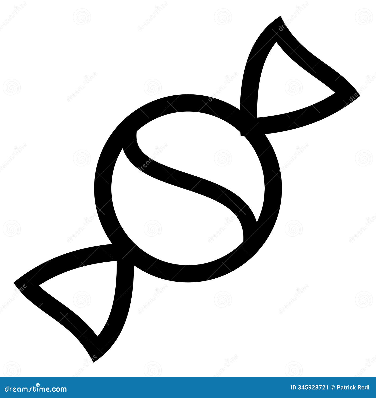 Candy Icon Symbol - Fast Food Chocolate or Sugar Candy Stock ...