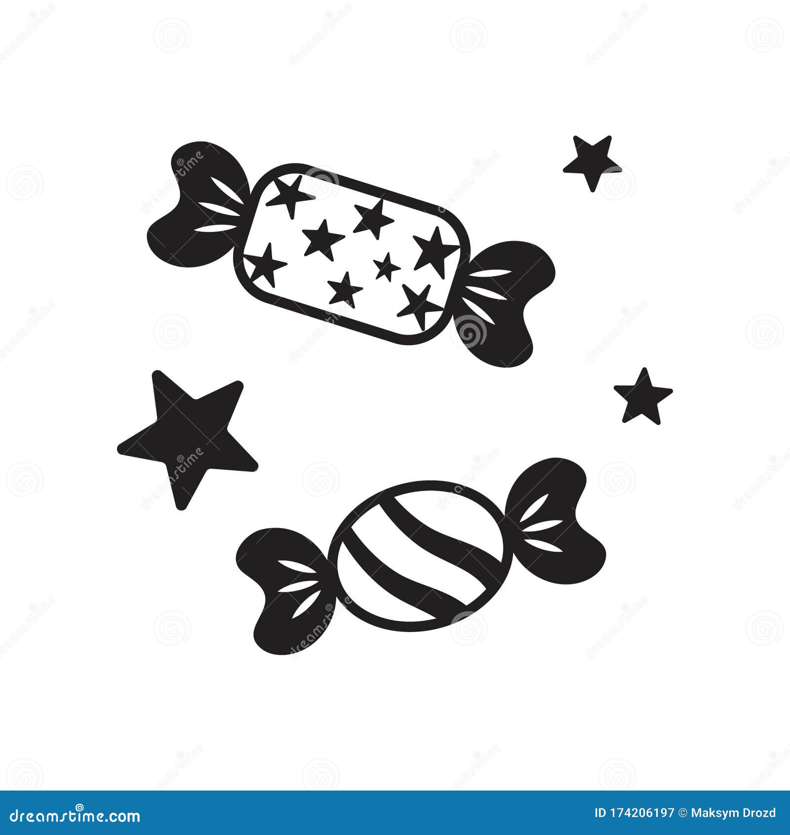 Candy Icon. Vector Candy Icon Stock Illustration - Illustration of cake ...
