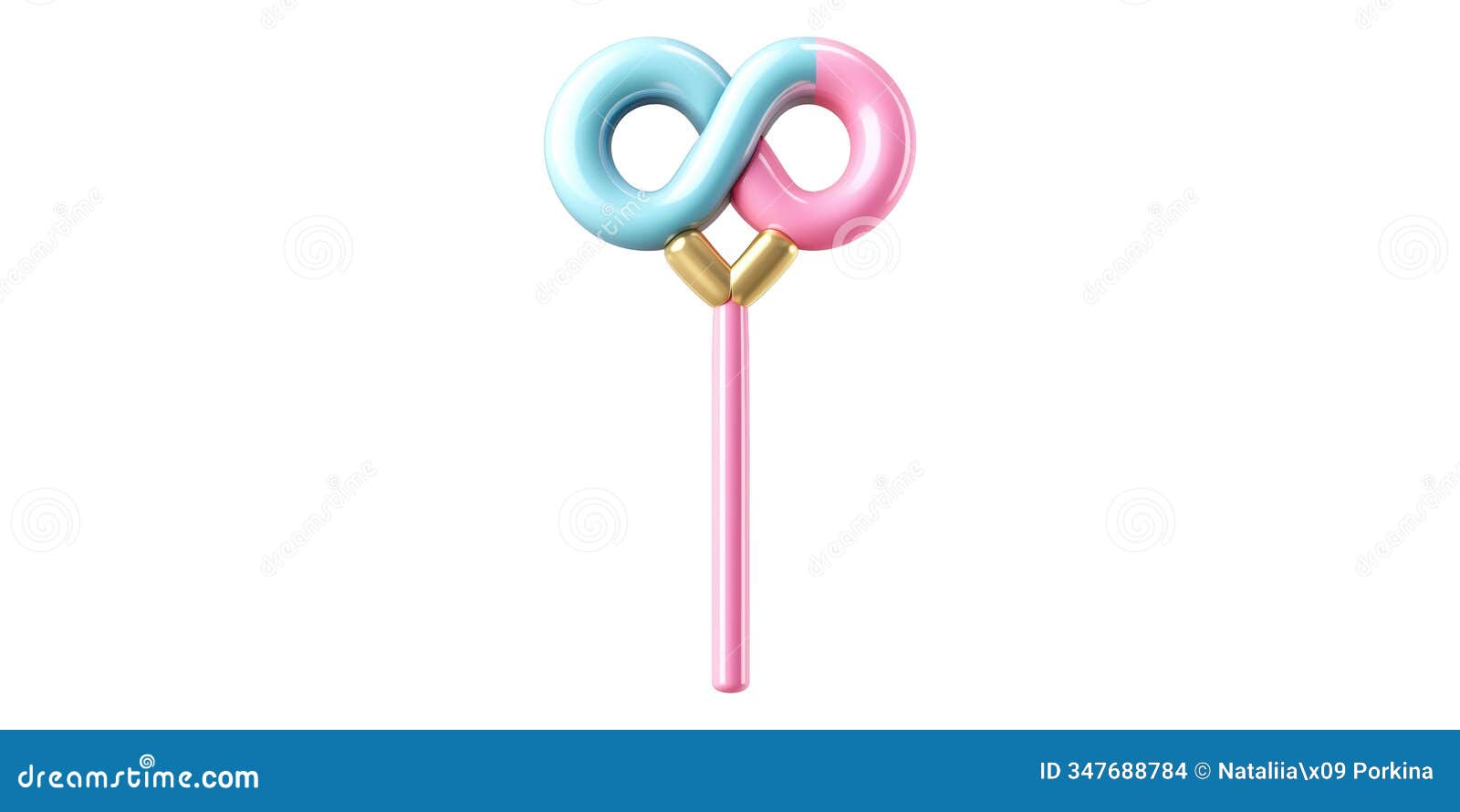 Candy Infinity Symbol Lollipop Icon Isolated on Transparent Background ...