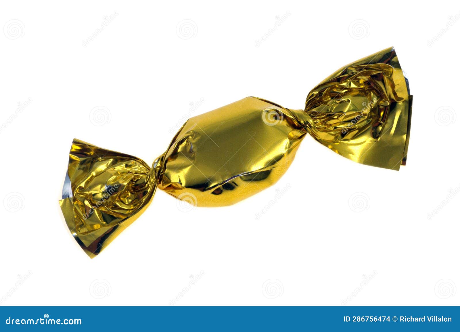 Candy in Shiny Wrapper Isolated on White Background Stock Photo - Image ...