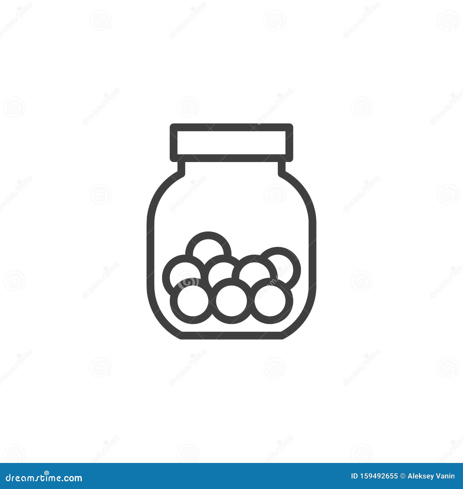 Candy jar line icon stock vector. Illustration of round - 159492655 Candy jar line icon stock vector. Illustration of round - 159492655