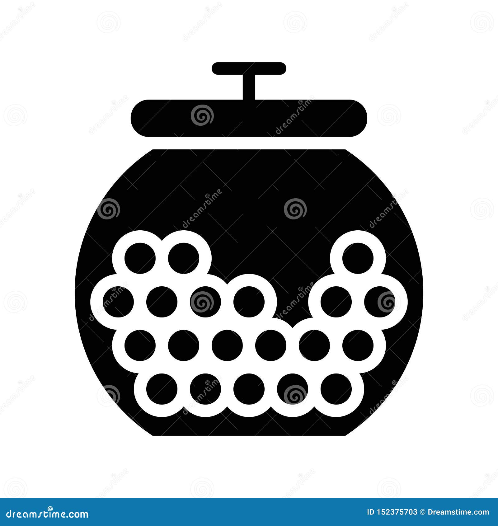 Candy Jar Vector Illustration, Isolated Solid Stye Icon Stock Vector ...