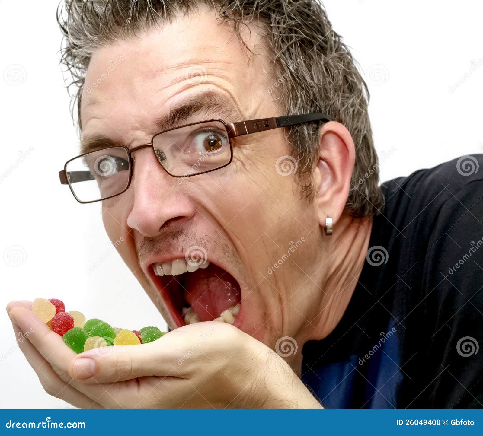 Candy Junkie stock photo. Image of open, fingers, portrait - 26049400