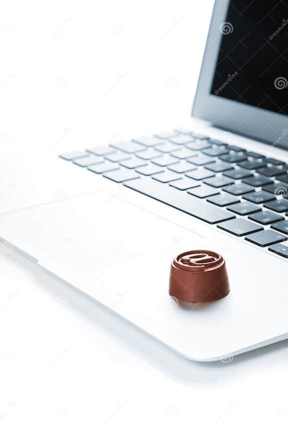A candy and a laptop stock image. Image of symbol, connection - 28854519