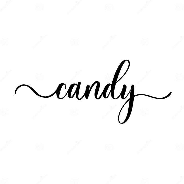 Candy - Lettering Logo Template Design. Vector Illustration Stock ...