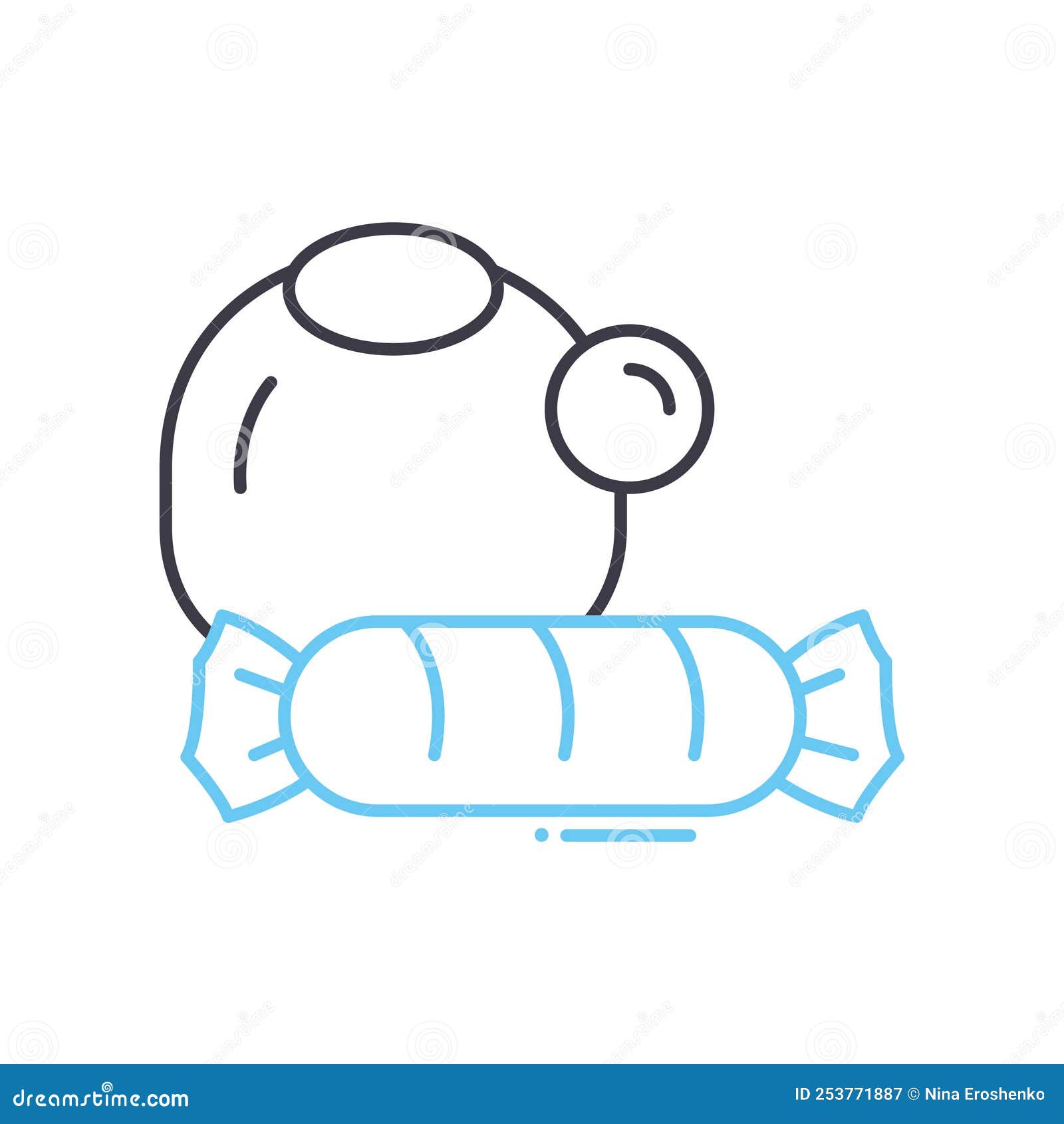 Candy Line Icon, Outline Symbol, Vector Illustration, Concept Sign ...