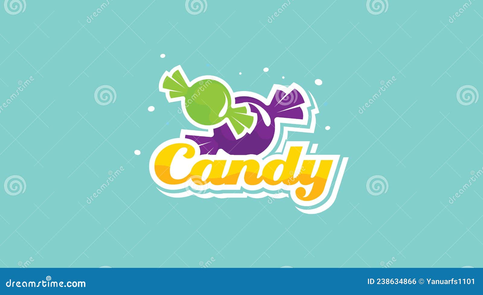 Candy Logo Design Concept Vector Stock Vector - Illustration of ...