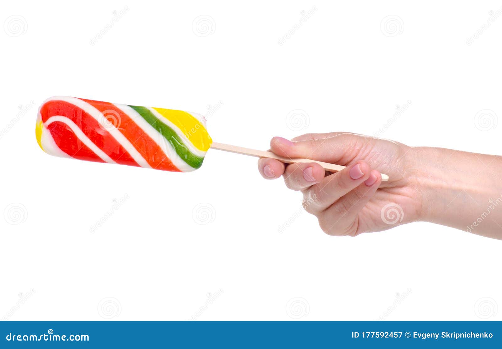 Candy lollipop in hand stock image. Image of diet, lollypop - 177592457