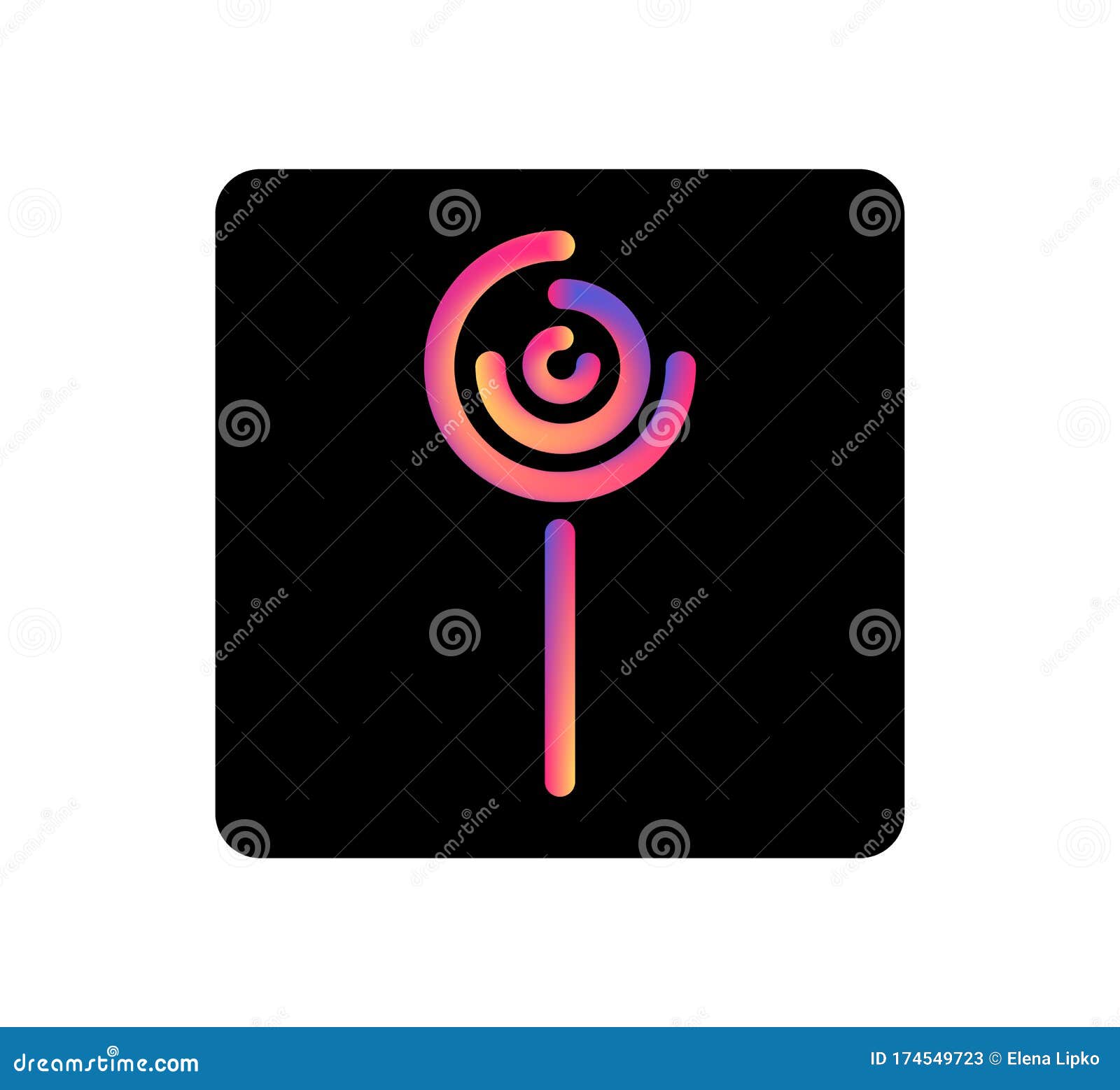 Candy Gradient Liquid Icon. Vector Candy Icon. Candy Symbol Stock ...